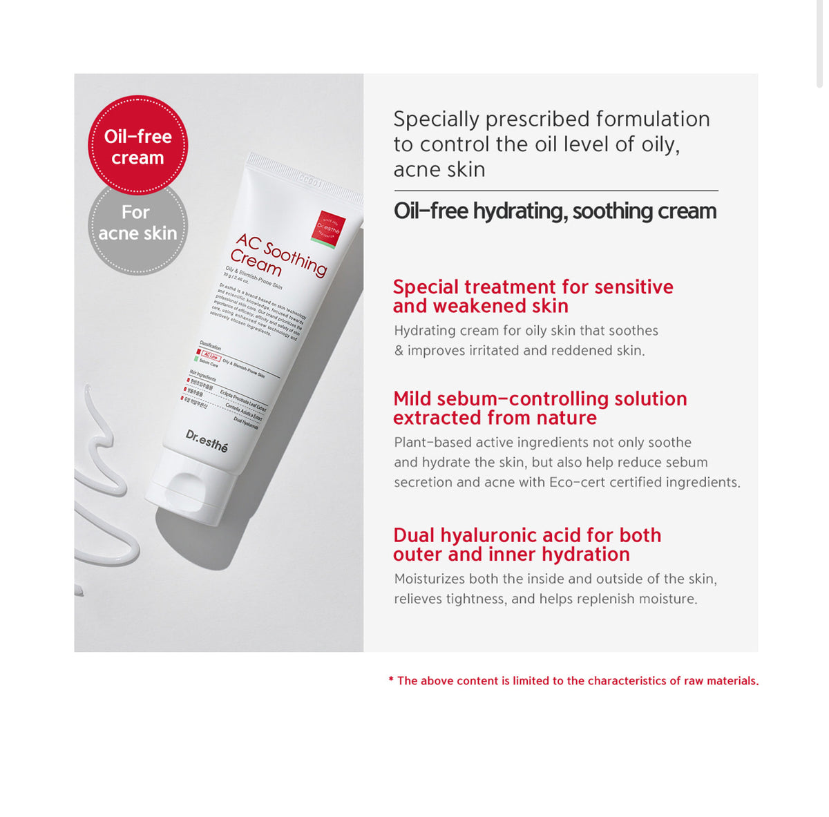 DR. ESTHE AC Soothing Cream 60mL – Earth Esthetics